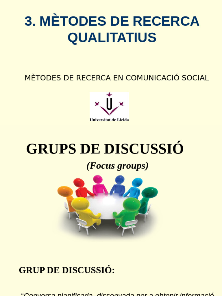 Grups de Discussió | PDF