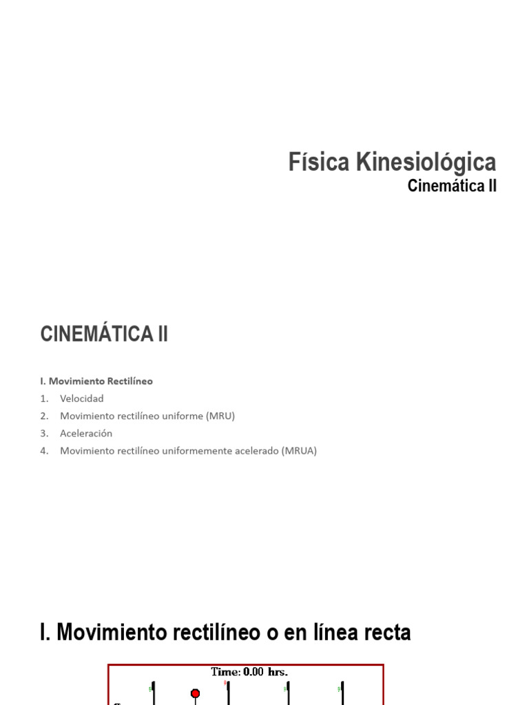 Clase Cinemática II | PDF | Velocidad | Aceleración