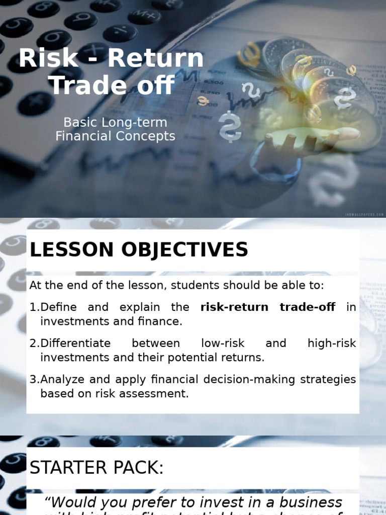 Risk Return Trade Off D2 | PDF | Investing | Risk