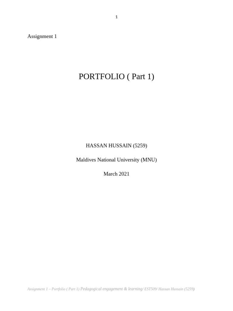 Educational Philosophy Portfolio Analysis | PDF | Teachers | Pedagogy
