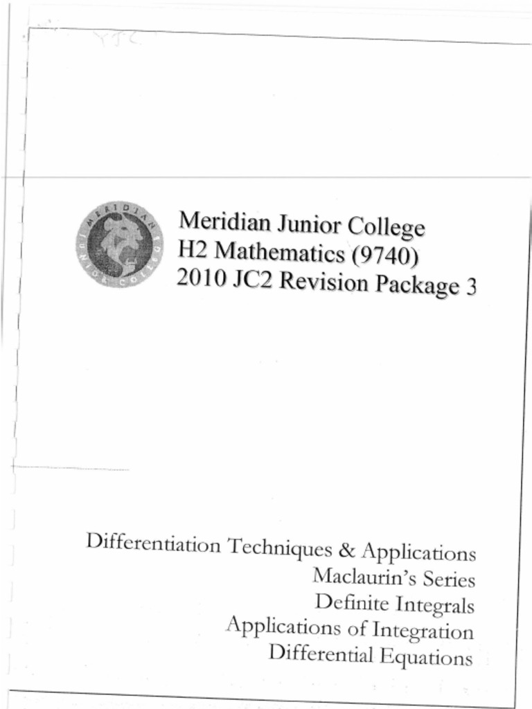 Rev 3 - differentiation and integration | PDF