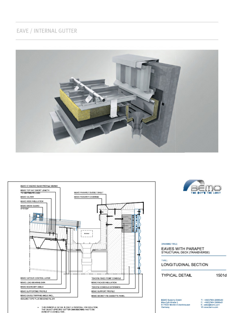 BEMO Detail Standingseam Eaves Internalgutter | PDF