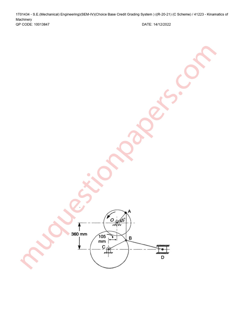 Be - Mechanical Engineering - Semester 4 - 2022 - December - Kinematics of Machineryrev 2019 C ...