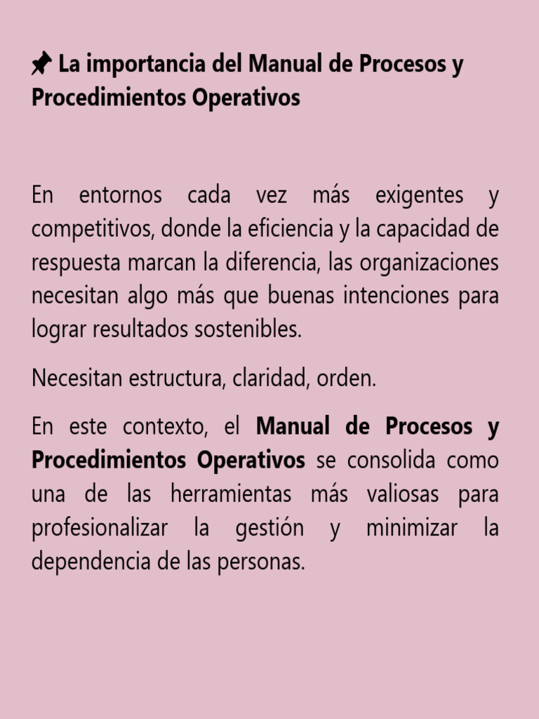 Manual de Procesos y Procedimientos | PDF