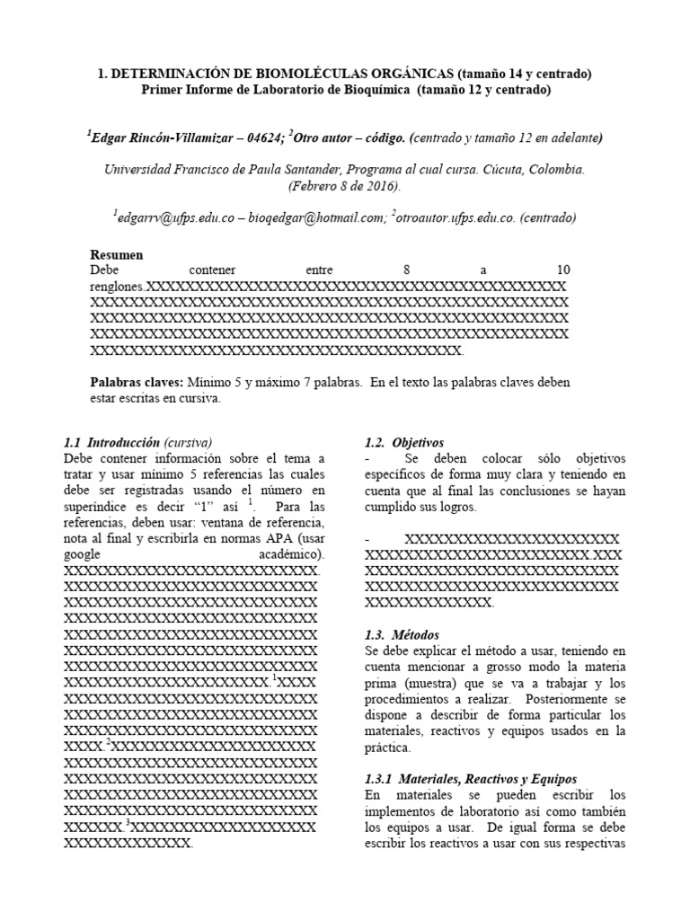 Elaboración de Informes de Laboratorio. | PDF