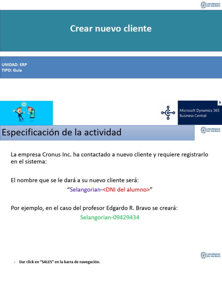 1b Crear Nuevo Cliente - Guia | PDF