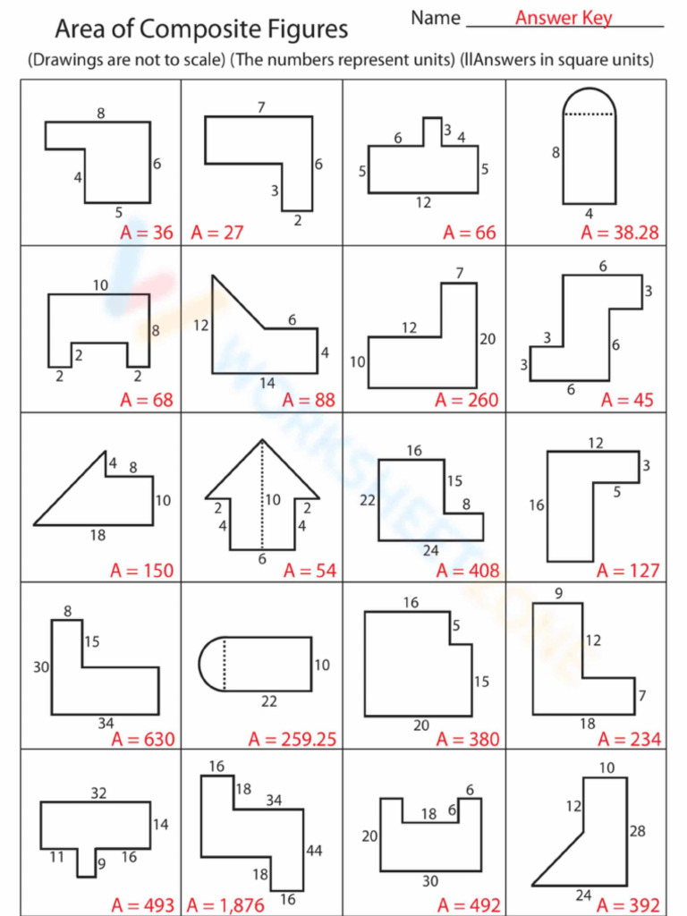 Area of composite figures | PDF