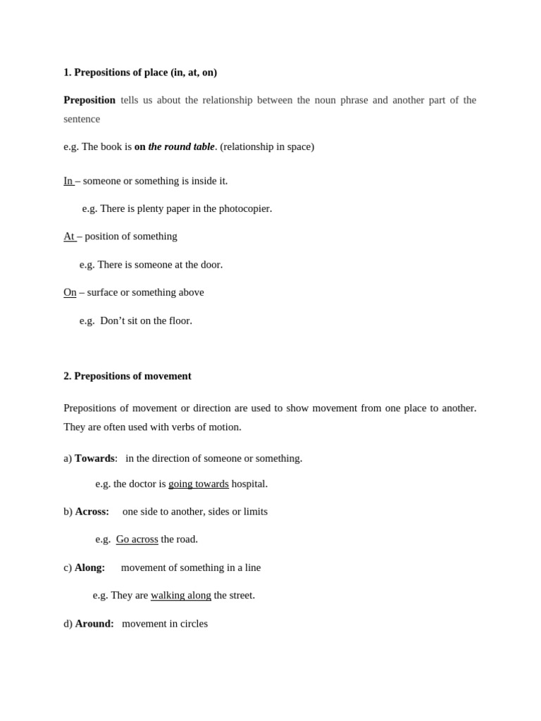 prepositions 2020 | PDF