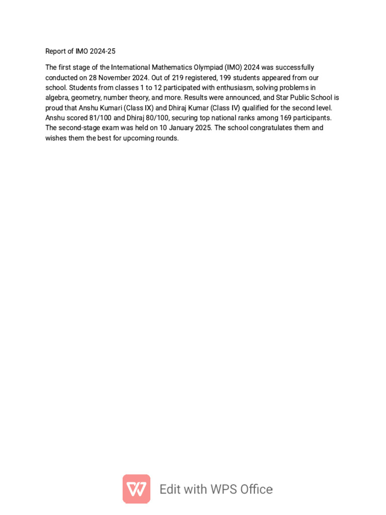 Report of IMO | PDF