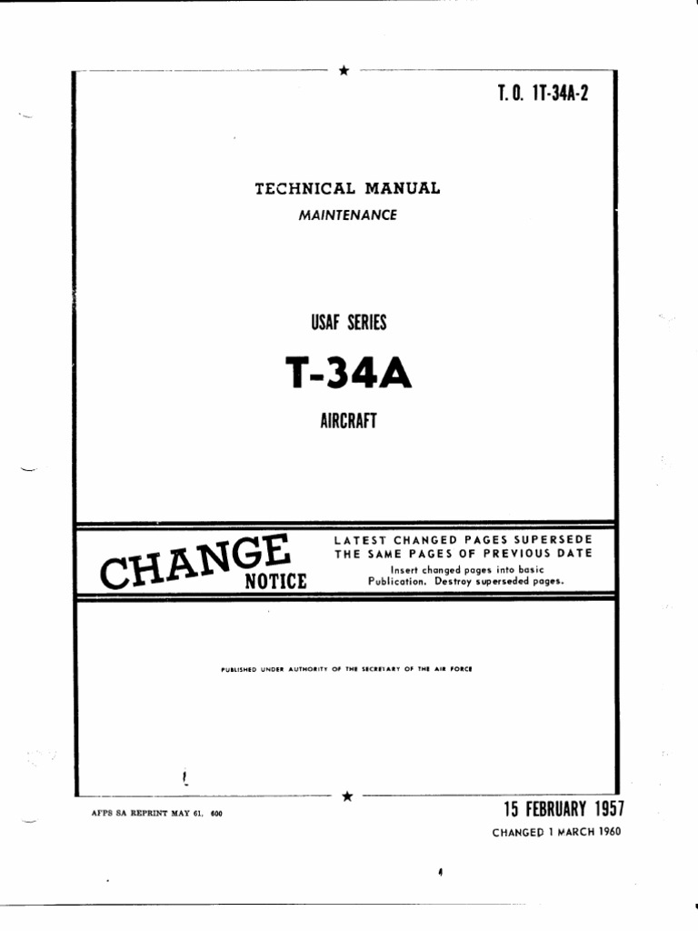 T-34A Maintenance Manual (To 1T-34A-2) | PDF