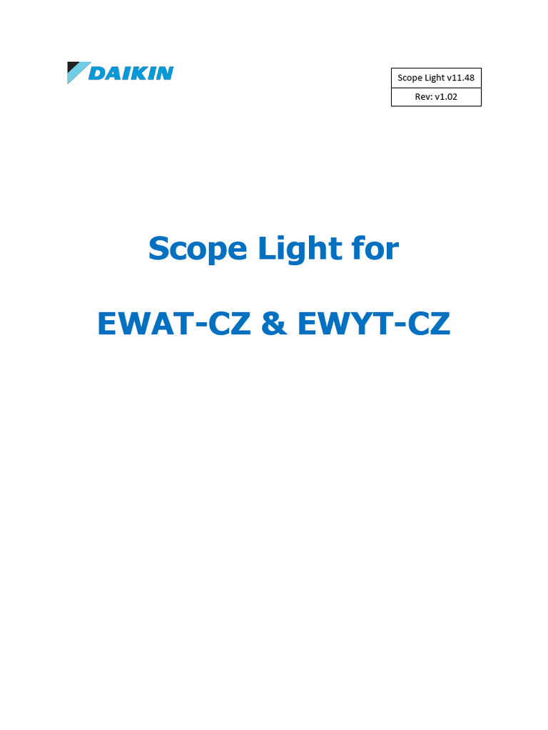 Scope Light Manual for EWAT-CZ & EWYT-CZ | PDF | Computer File | Scope ...