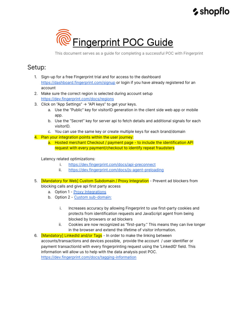 Shopflo - POC Checklist and Best Practices | PDF | Http Cookie | Client ...