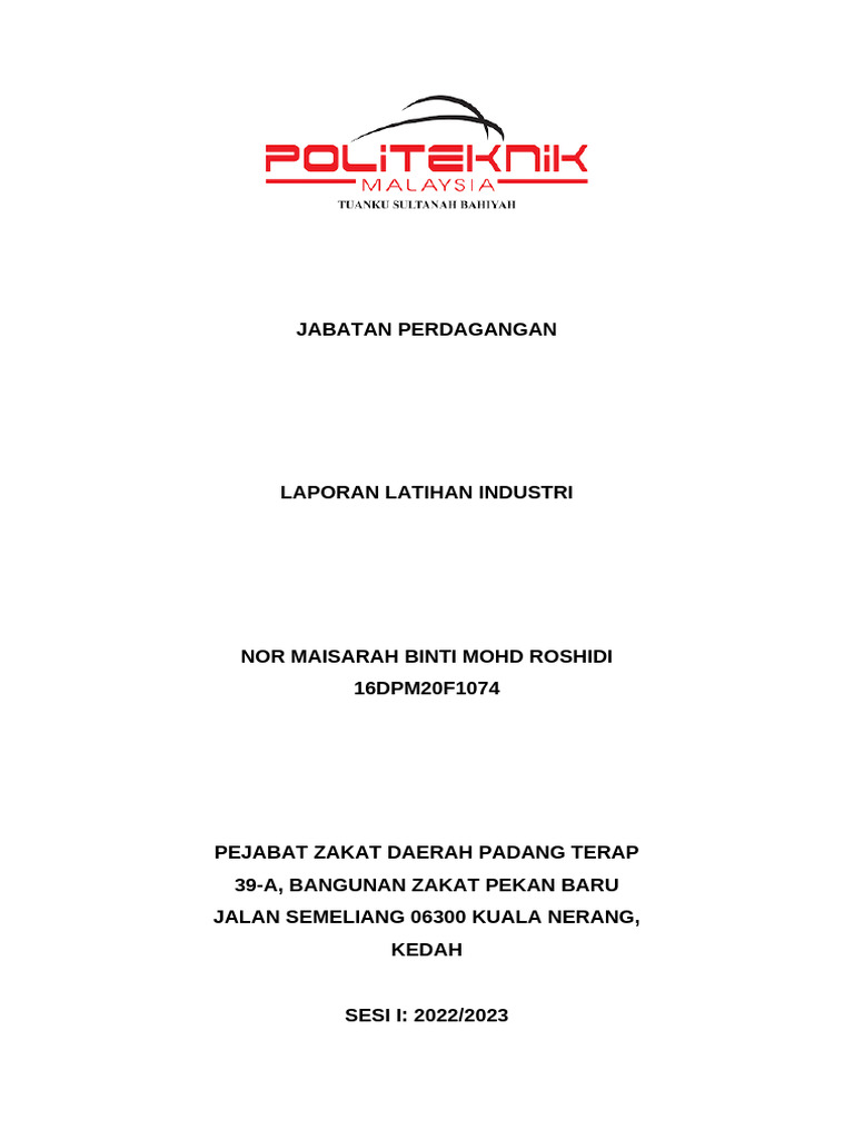 Laporan Li Maisarah Roshidi | PDF