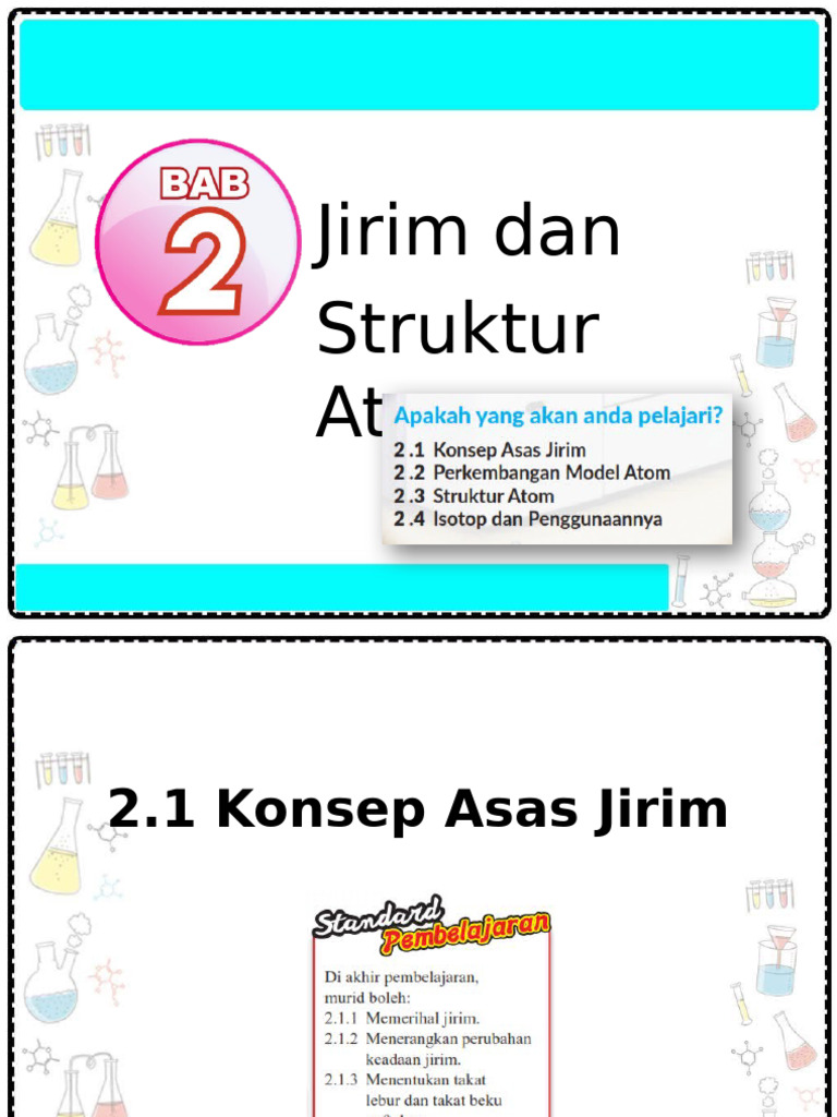 Bab 2 Jirim Dan Struktur Atom | PDF