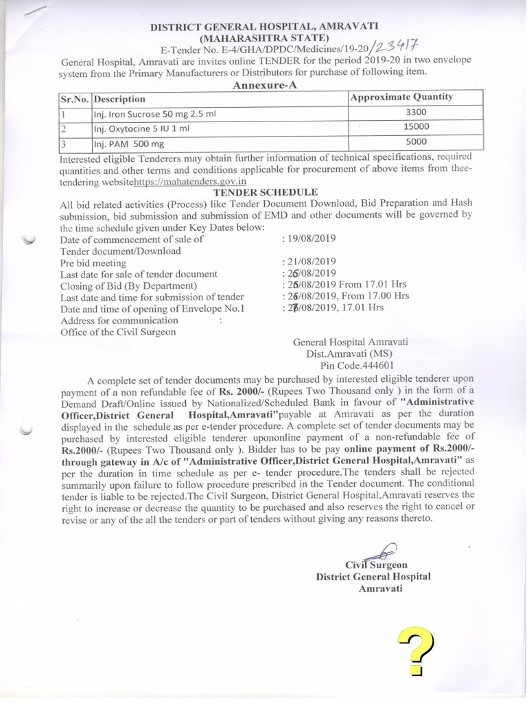 Tendernotice 1 | PDF