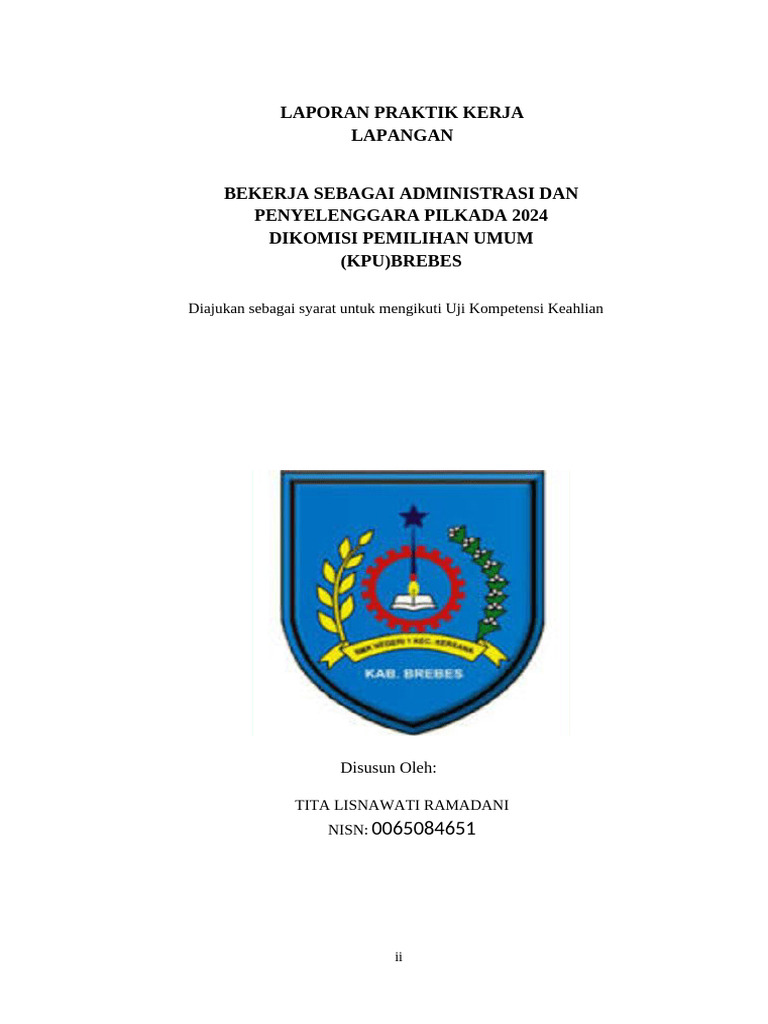 Template Laporan PKL SMKN 1 Kersana | PDF