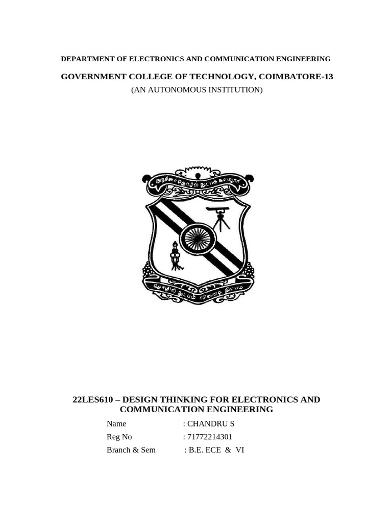 Design Thinking Cover Page | PDF