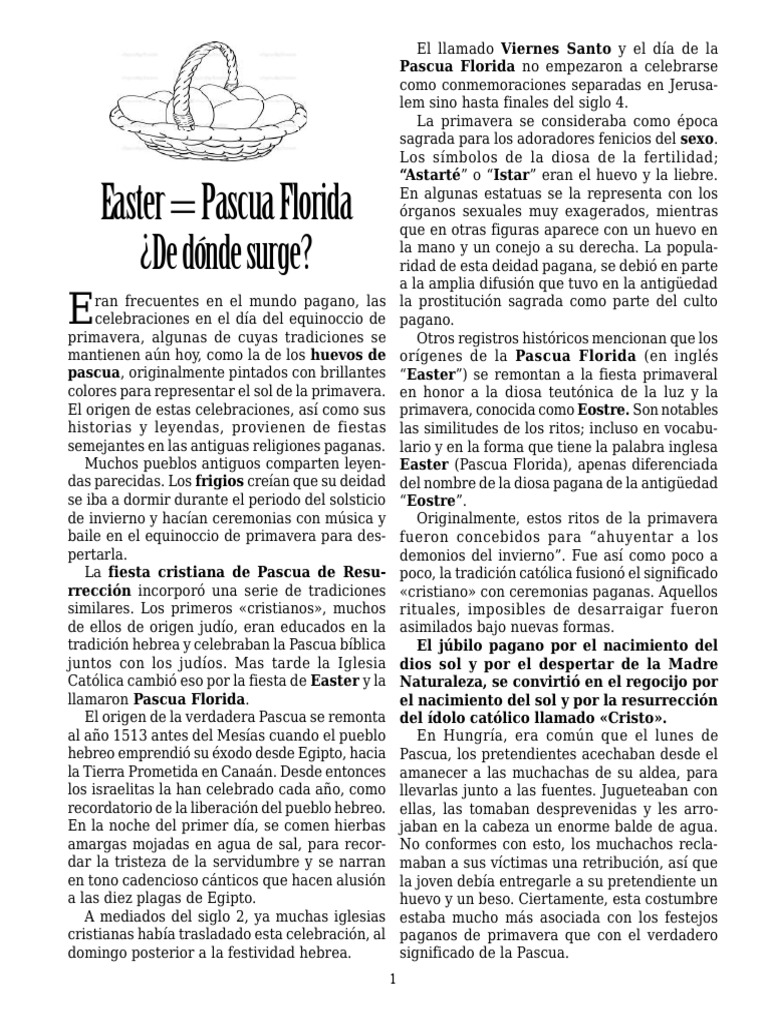 Easter Pascua Florida | PDF | Pascua de Resurrección | Pascua