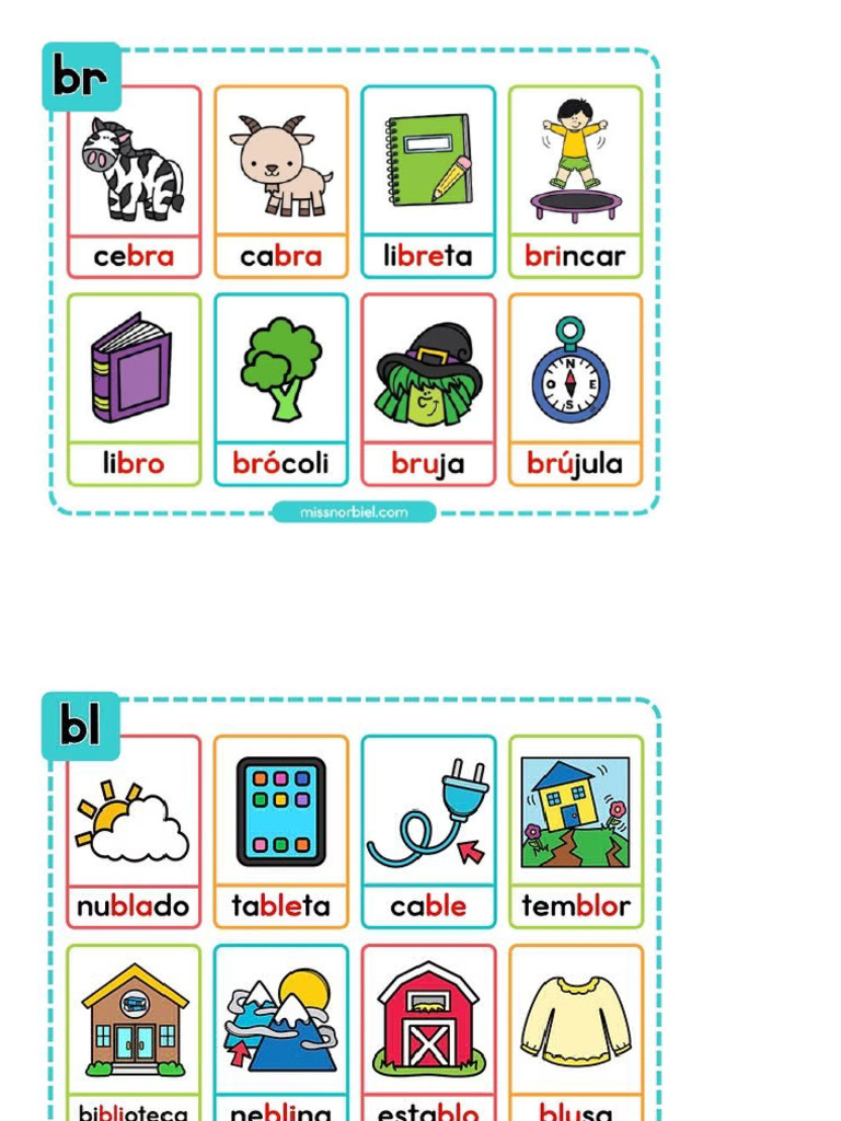 Palabras BR y BL | PDF