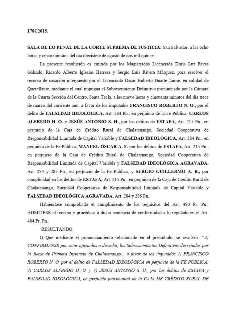 178C2015 Contratos Criminalizados. Dolo Antecedente, Coetáneo y ...