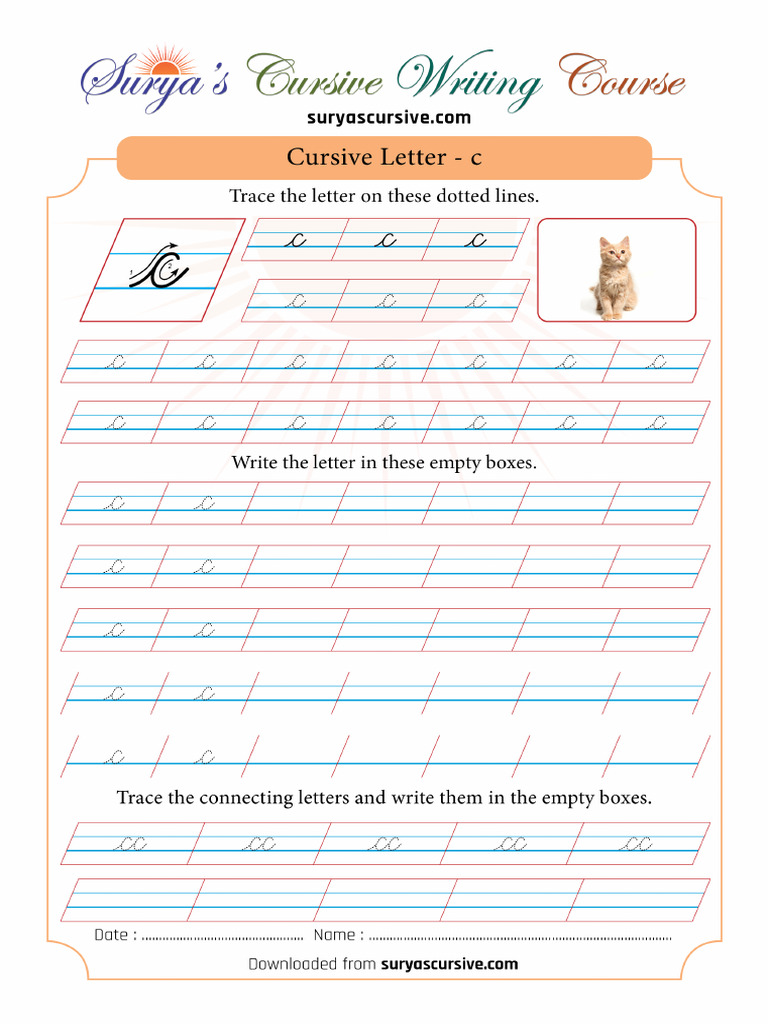 Cursive Small Letter C | PDF