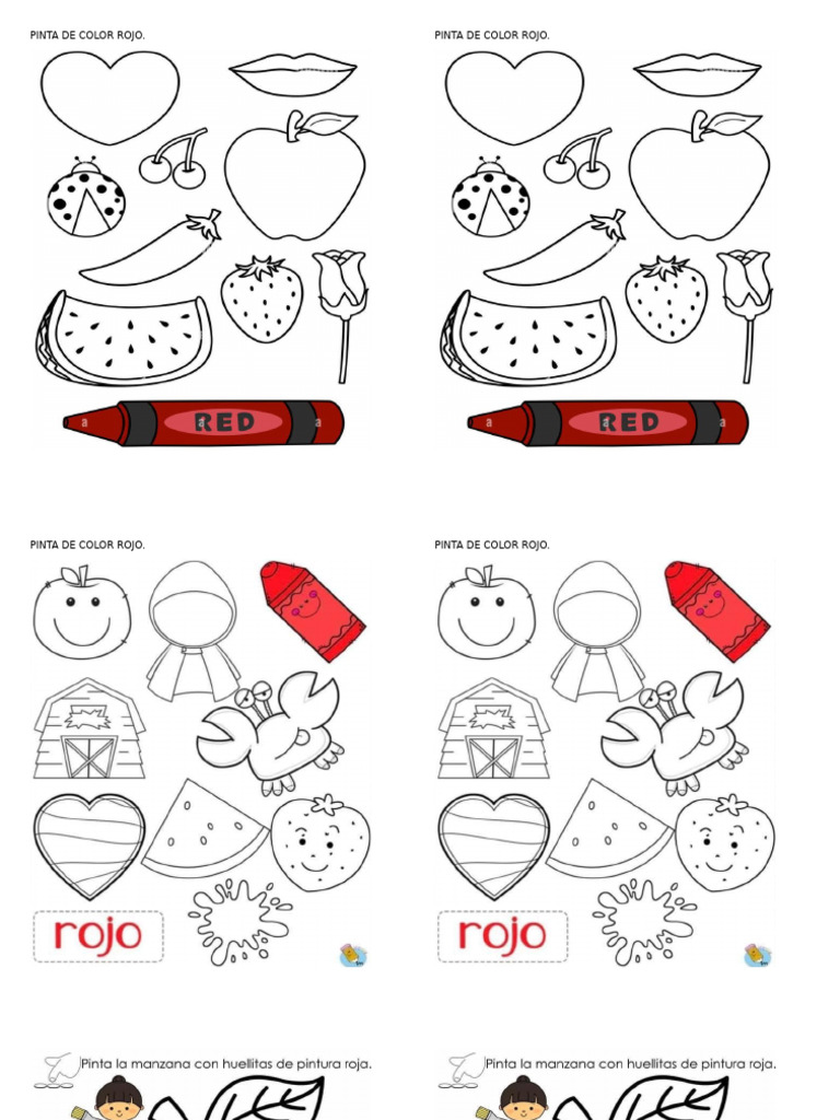Tareas de Color Rojo | PDF
