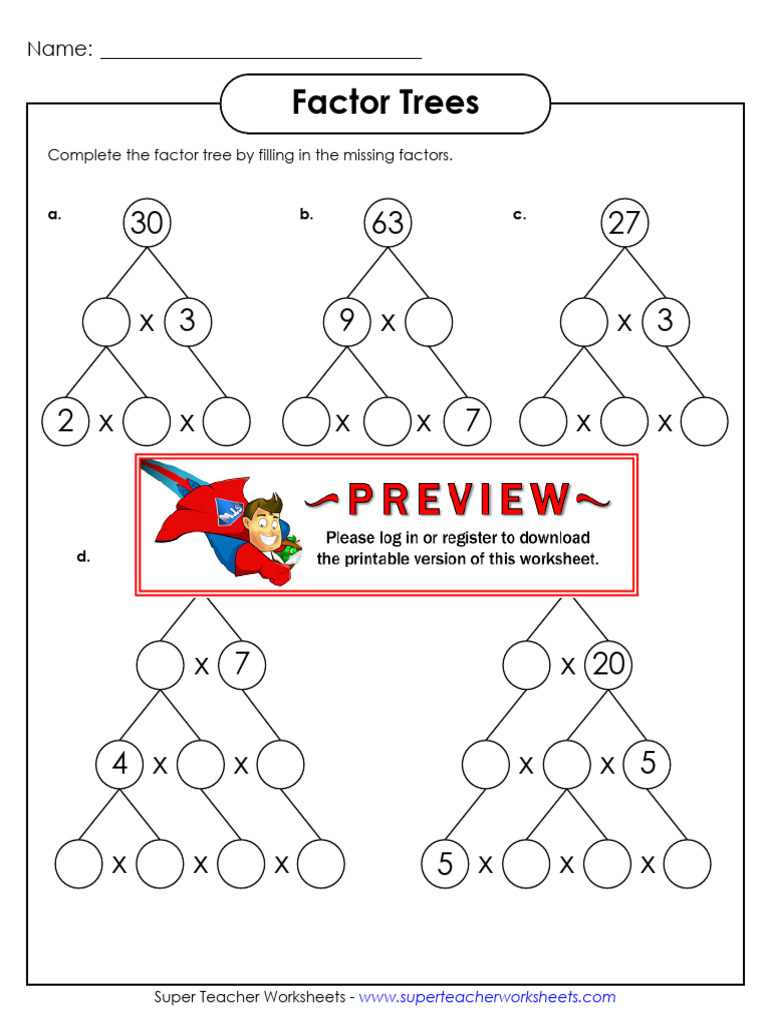 Factor Tree 3 | PDF