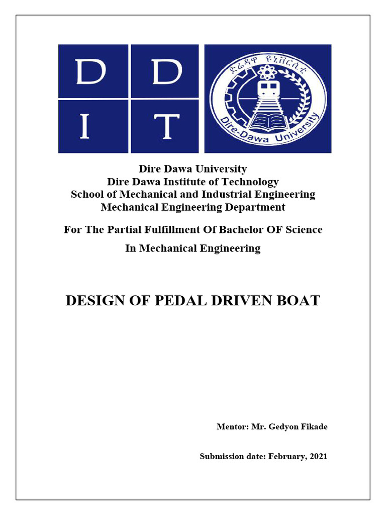Pedal Driven Boat Design Project | PDF | Buoyancy | Hull (Watercraft)