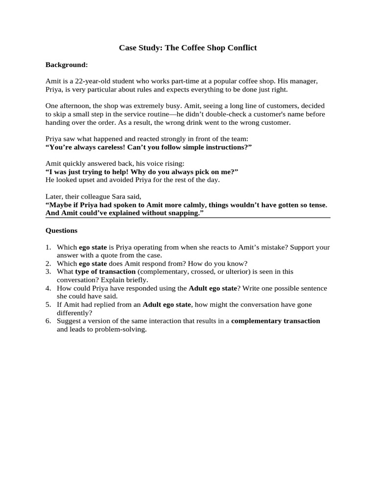 Case Study-BBA IV | PDF