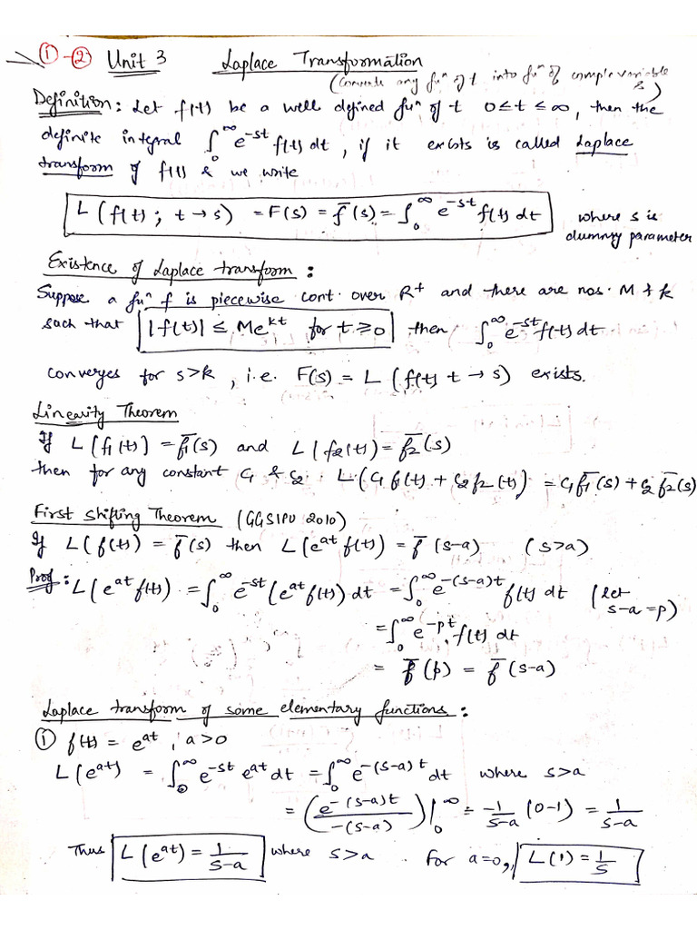 Laplace Transforms | PDF