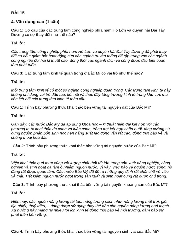 Đề Cương Ôn Địa Tự Luận Gk2 | PDF