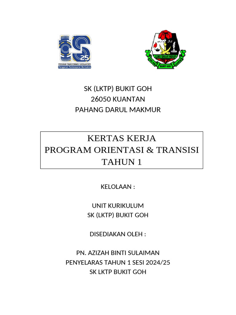 Kertas Kije Transisi 2024 | PDF