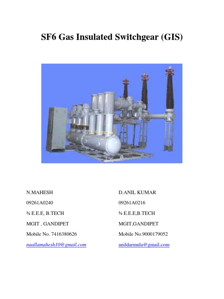 SF6 Gas Insulated Switchgear Overview | PDF | Electrical Substation ...