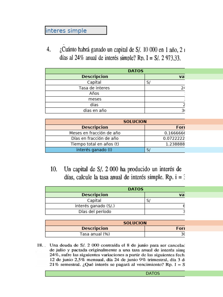 Cálculo de Interés Simple y Opciones Financieras | PDF | Interés | Economias
