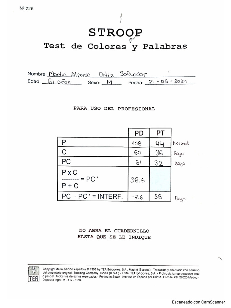 Stroop Grupo Rosado | PDF