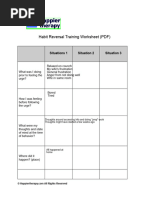 Habit Reversal Training Worksheet PDF | PDF