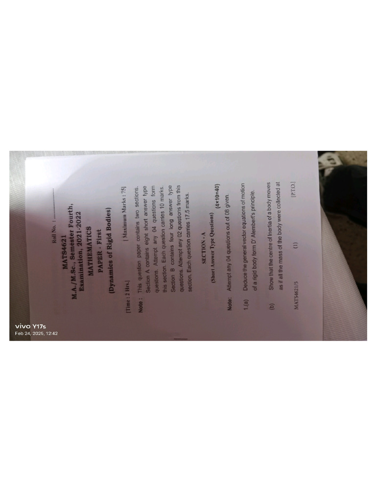 Dynamic of Rigid Bodies | PDF