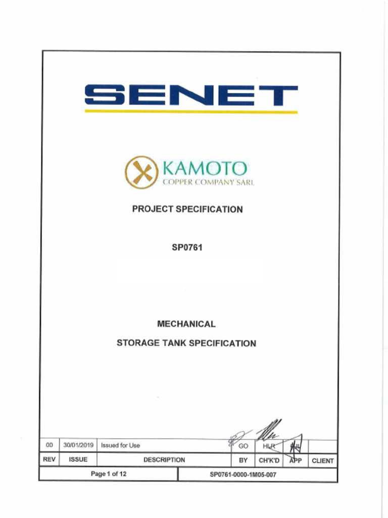 Storage Tank Design and Specification Guide | PDF | Specification ...