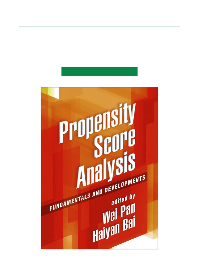 Propensity Score Analysis Fundamentals and Developments High-Resolution ...
