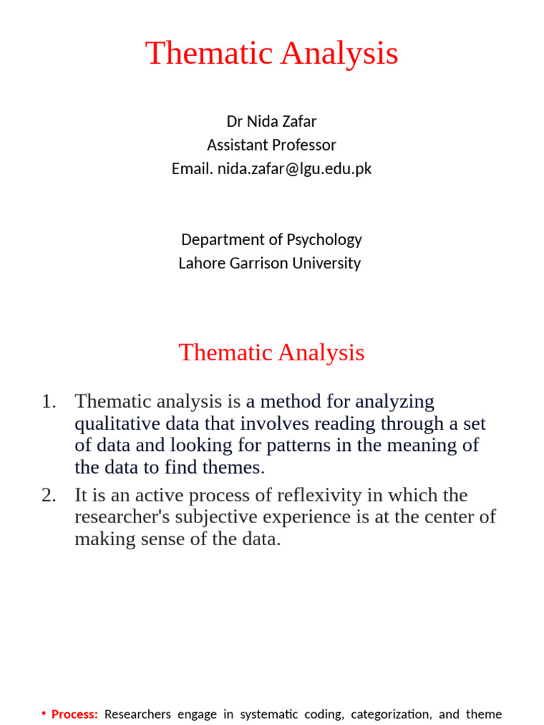Thematic Analysis | PDF