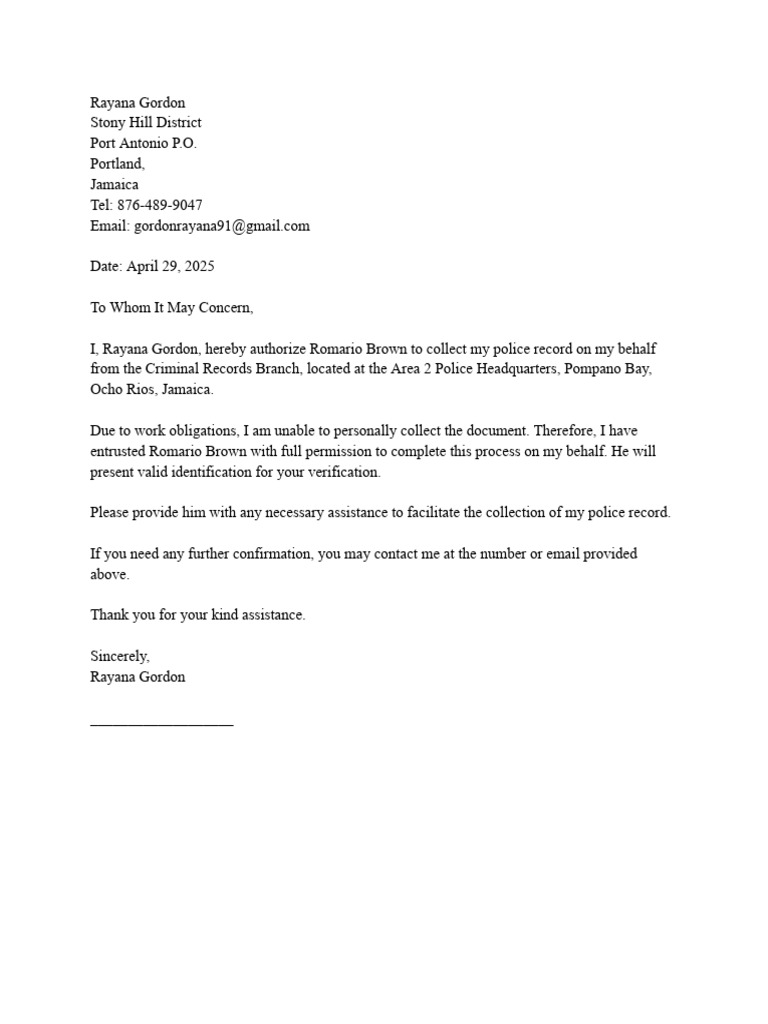 Police Record Pick Up | PDF