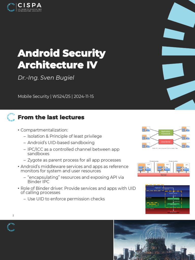 06 Security Architecture IV | PDF | Kernel (Operating System) | Android (Operating System)
