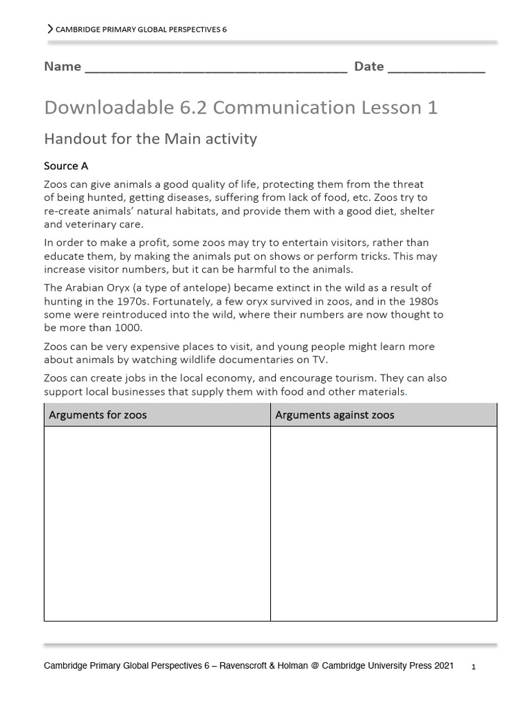 Gr.5 Communication Skills Worksheet | PDF | Zoo | Zoology
