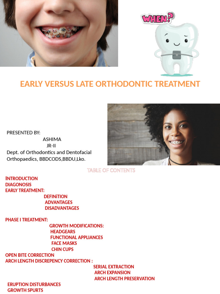 Early vs Late Orthodontic Treatment | PDF | Orthodontics | Mouth