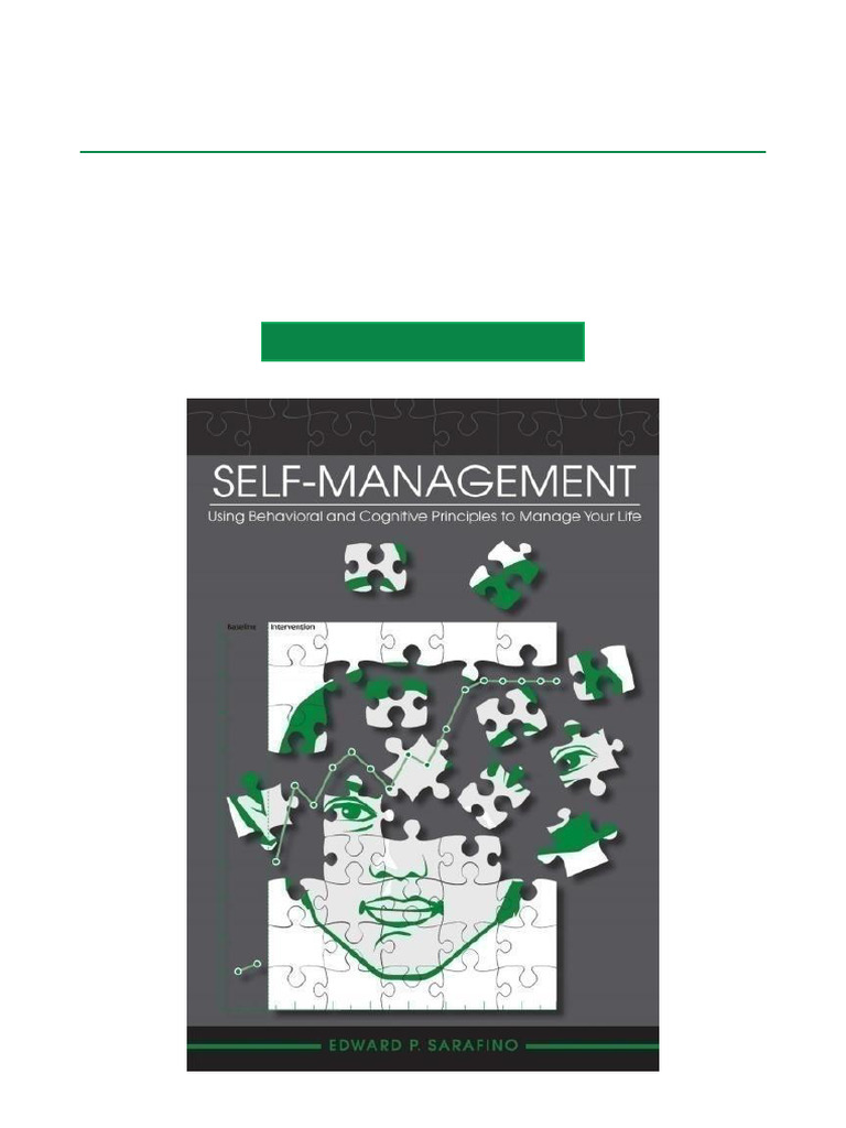 Self-Management: Behavioral Principles | PDF | Reinforcement | Psychology
