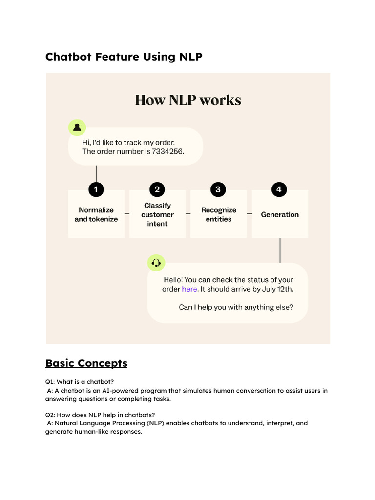 Chatbot Feature Using NLP | PDF
