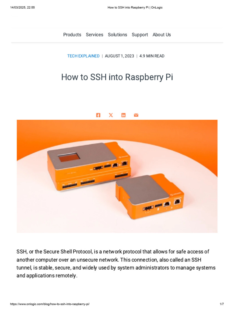 How To SSH Into Raspberry Pi - OnLogic | PDF | Secure Shell | Raspberry Pi