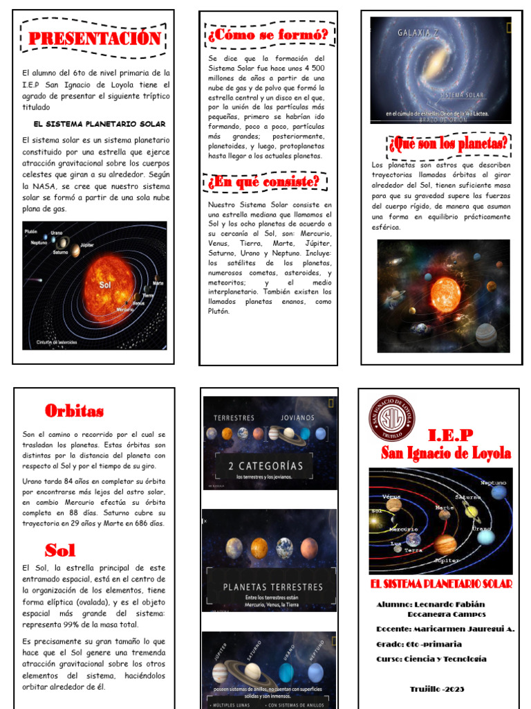 Sistema Planetario Solar1 | PDF | Sistema solar | Planetas