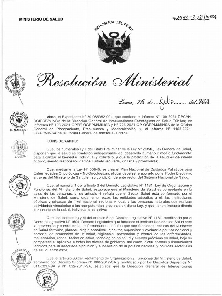 RM Plan Cuidados Paliativos 2021 2023 | PDF