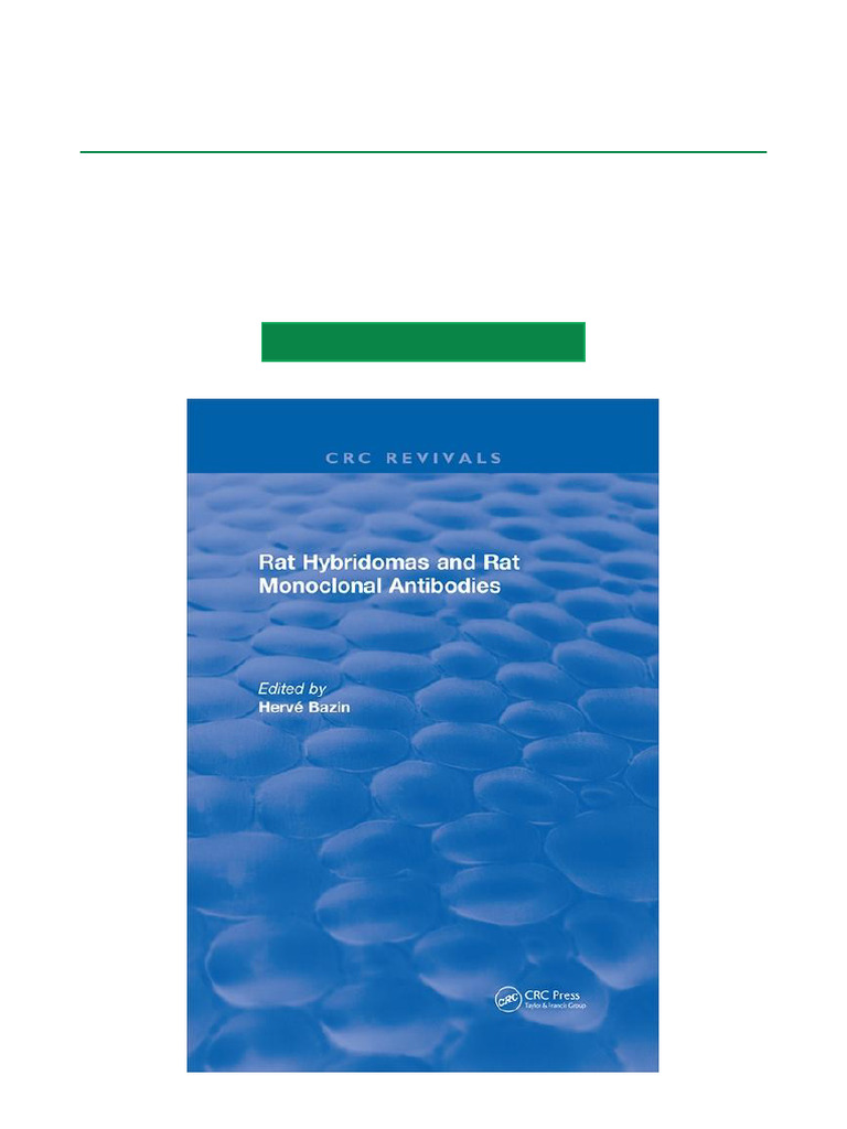 Rat Hybridomas and Rat Monoclonal Antibodies (1990) - 1st Edition ...